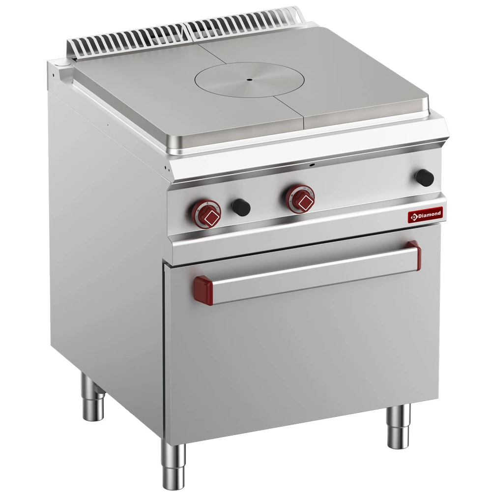 Diamond Doorkookplaat + Oven | OPTIMA 700 | Gas | 10kW + 2/1 GN Oven ...