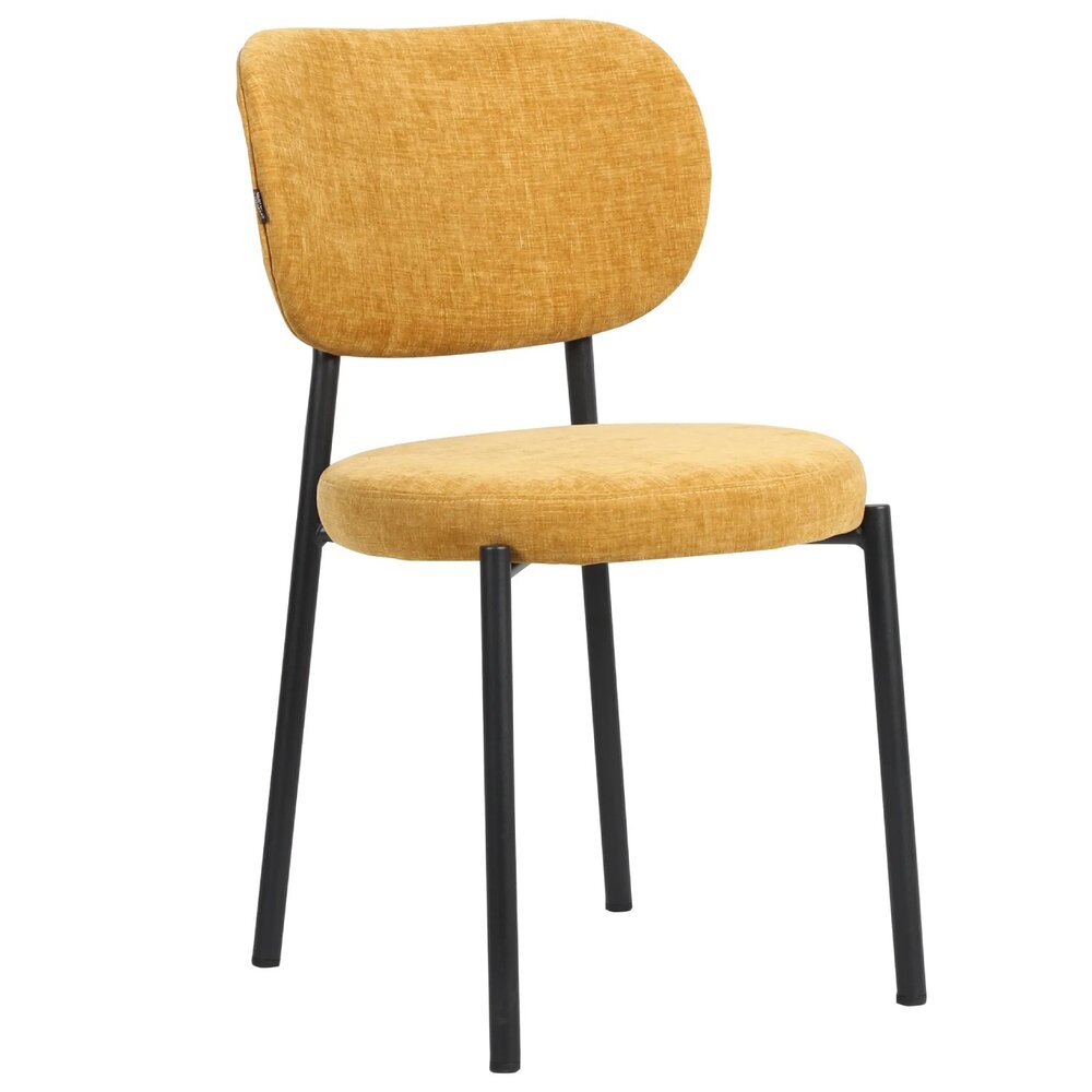 E.R.S. Stoel | Stof/Metaal | Geel | Zwart Frame | Indoor | 470x560x810(h)mm