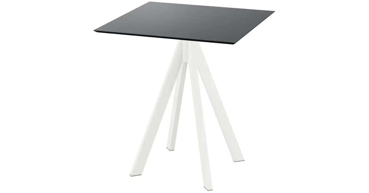 VEBA Inklapbare Tafel | INFINITY | HPL/RVS | Zwart Blad | Wit Frame ...
