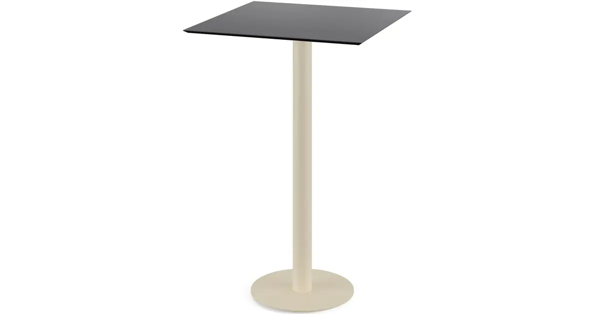VEBA Statafel | URBAN | HPL/RVS | Zwart Blad | Zandkleurig Frame | In ...