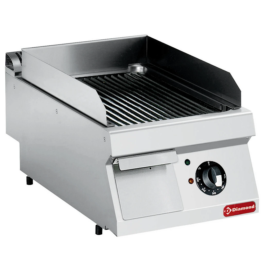 Diamond Bak-/Grillplaat | MAXIMA 700+ | Elektrisch | Gegroefd Oppervlak ...