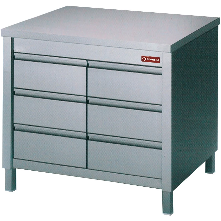 Diamond Werkbank | RVS | Laden | 1000x700x880/900(h)mm