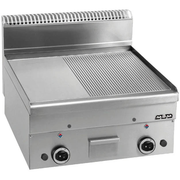 MBM Italy Bak-/Grillplaat | MINIMA 600 | Gas | Glad/Gegroefd Oppervlak ...