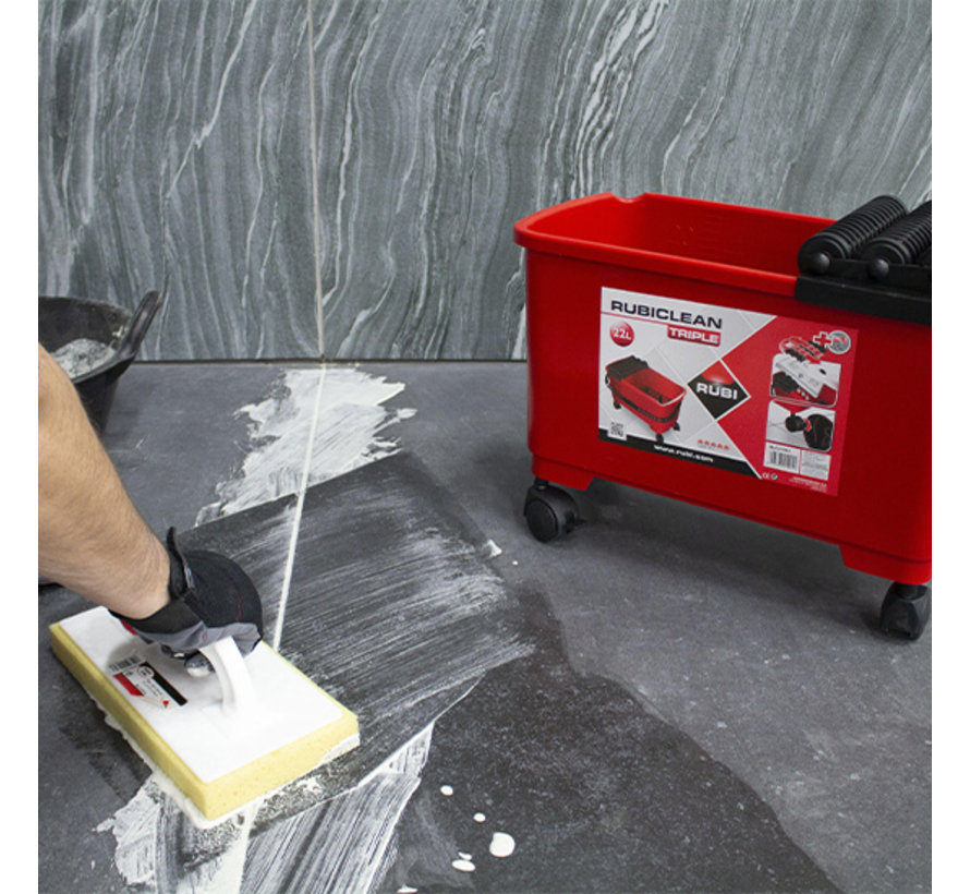 Rubiclean Triple Superpro Sponsbak met Drie Rollen - PHT