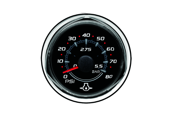 Mercury SC 100 Oil Pressure Gauge 0-80 PSI 52MM (8M0069427 ...