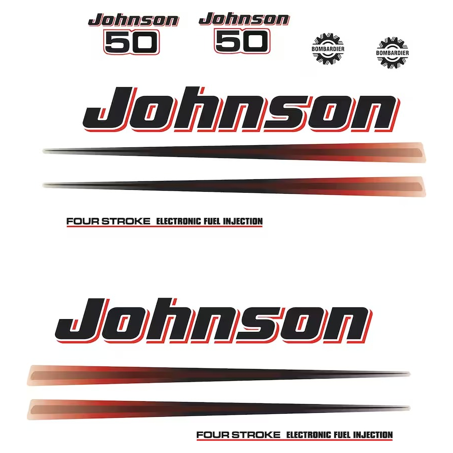 Johnson 50 PK Fourstroke Sticker Set - Allesmarine.de