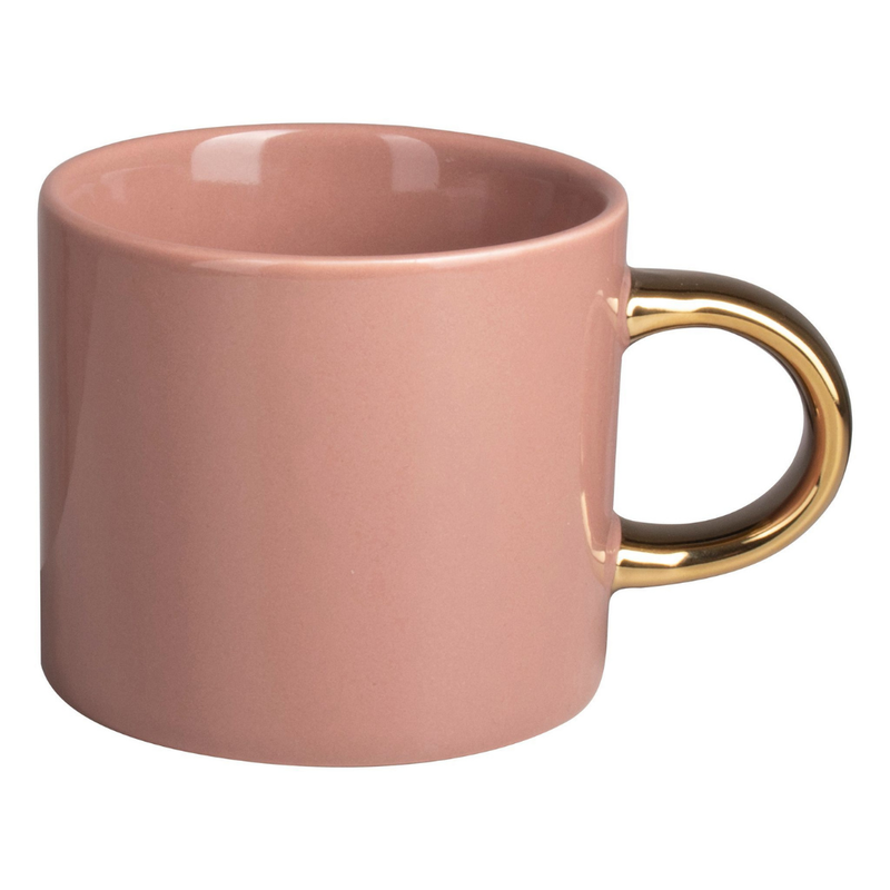 Gusta Gusta Mok 230ml licht roze - Goud