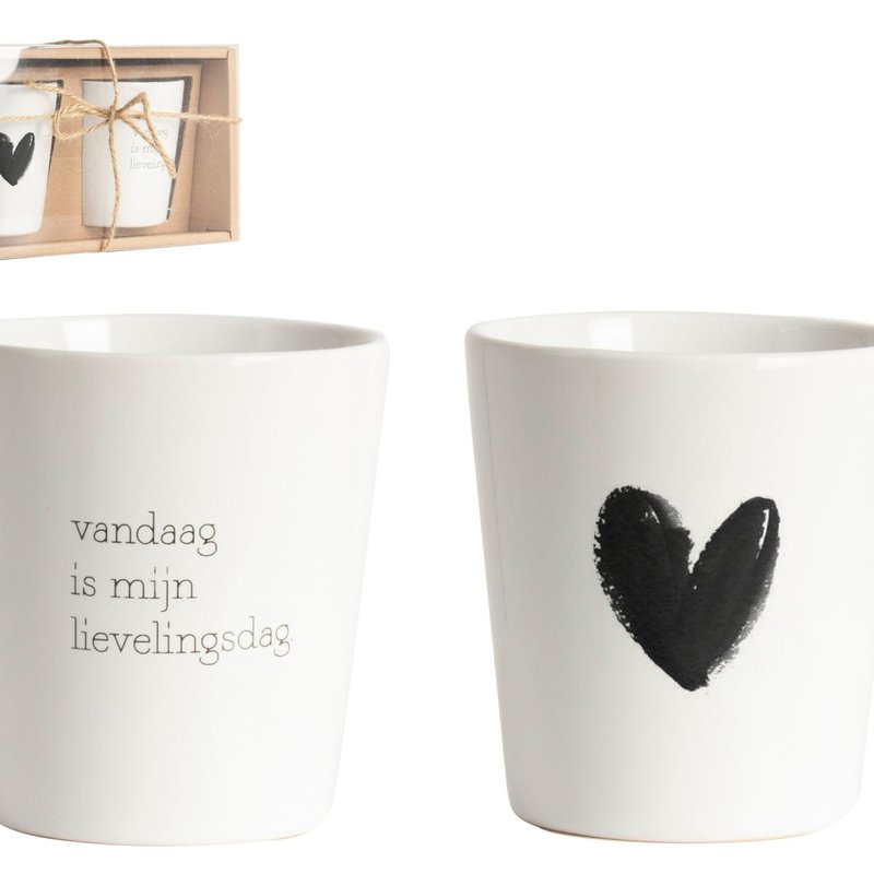 Gusta Gusta 2 mokje zwart/wit vandaag/hart