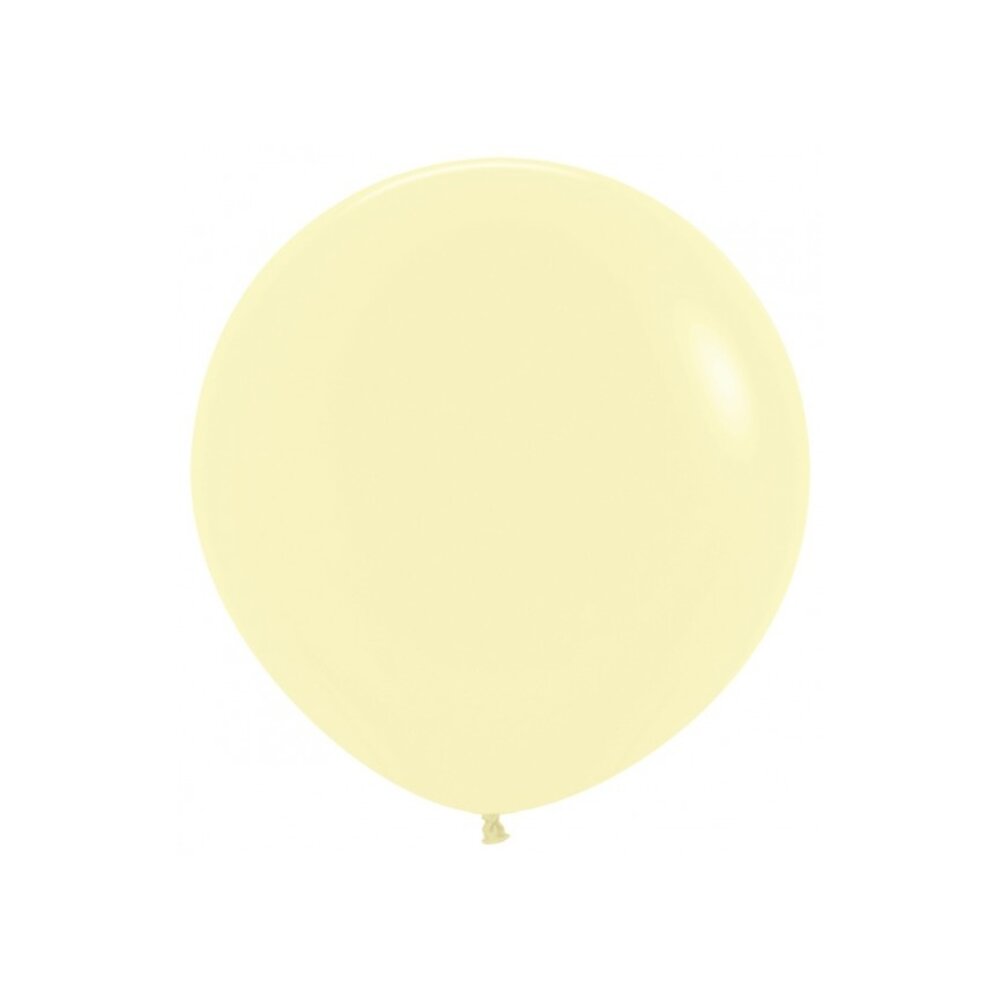 Ballon Pastel Mat Geel (60cm) - Jetjes & Jobjes