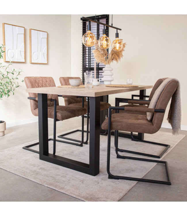 Lenzo robson Table à manger industrielle I Livraison Gratuite - DIMEHOUSE