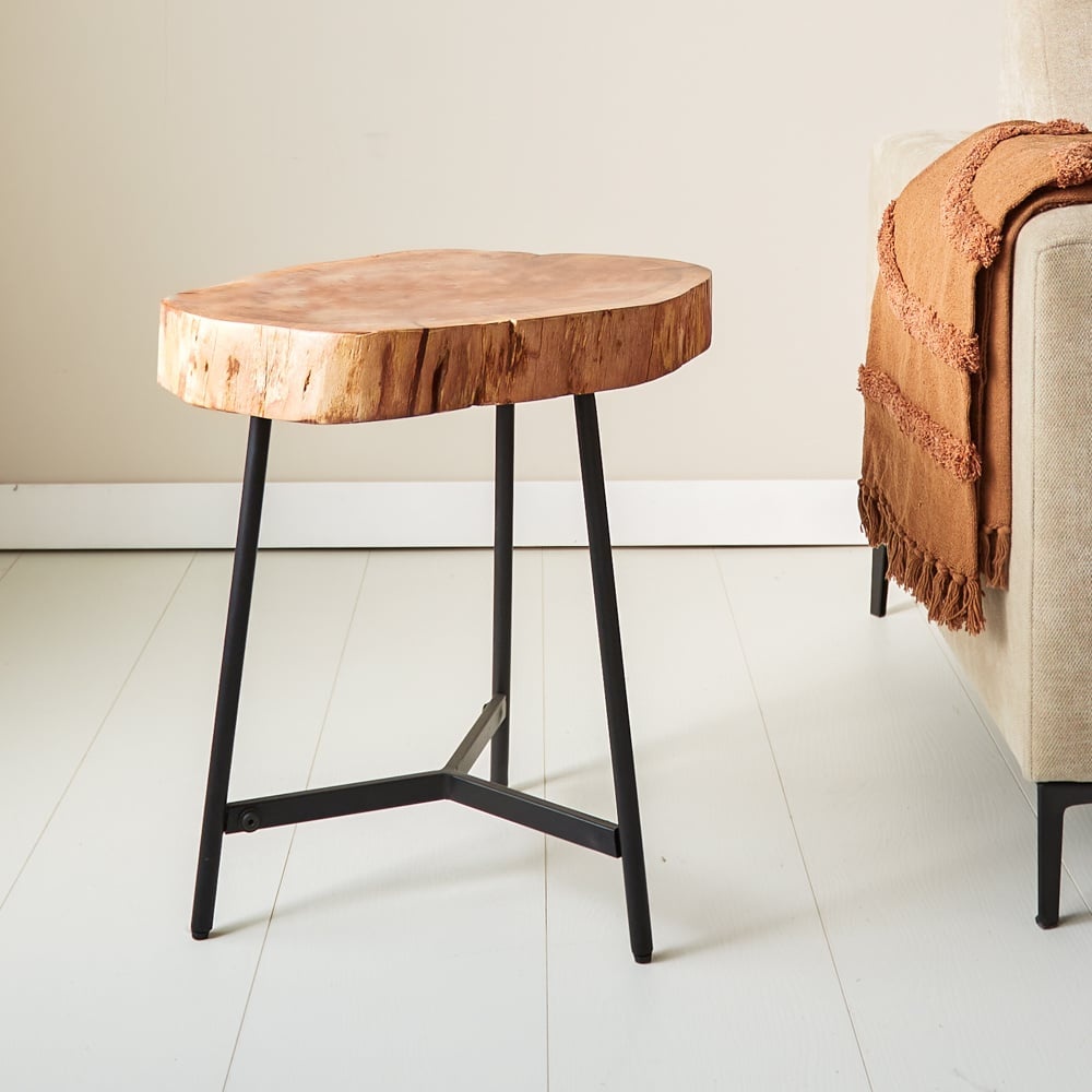 Chelsey Table Basse Industrielle Tronc D'Arbre I Livraison Gratuite ...