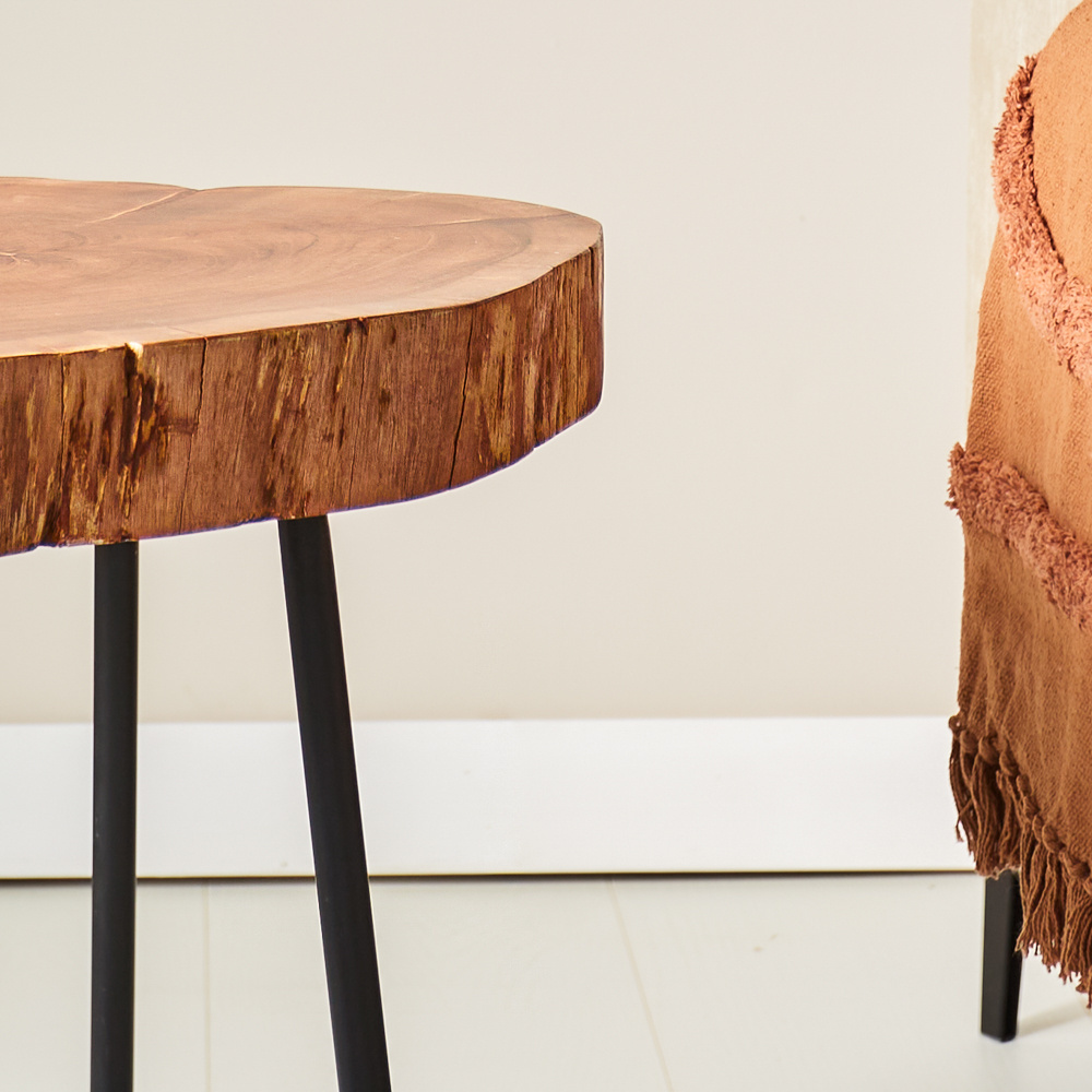 Chelsey Table Basse Industrielle Tronc D'Arbre I Livraison Gratuite ...