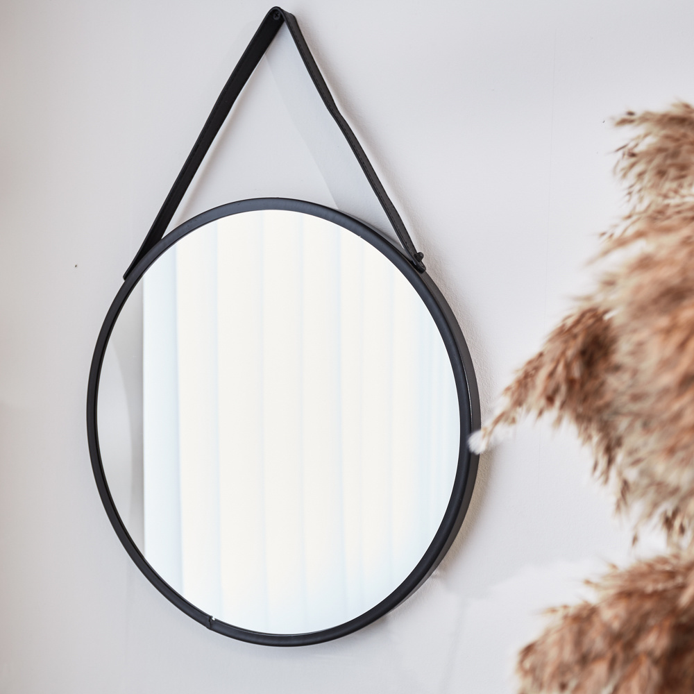 Miroir rond noir River Ø38 cm - DIMEHOUSE