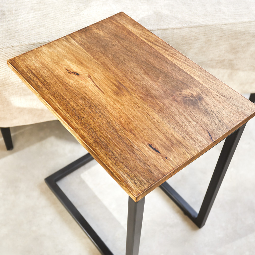 Table PC Portable 48 x 31 x 41 cm Industriel Bois Massif Bavaro - DIMEHOUSE