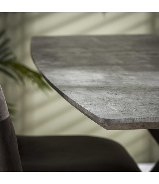 Deens ovale eettafel Hanna 160x90 betonlook - DIMEHOUSE Deens ovale eettafel Hanna 160x90 betonlook - DIMEHOUSE