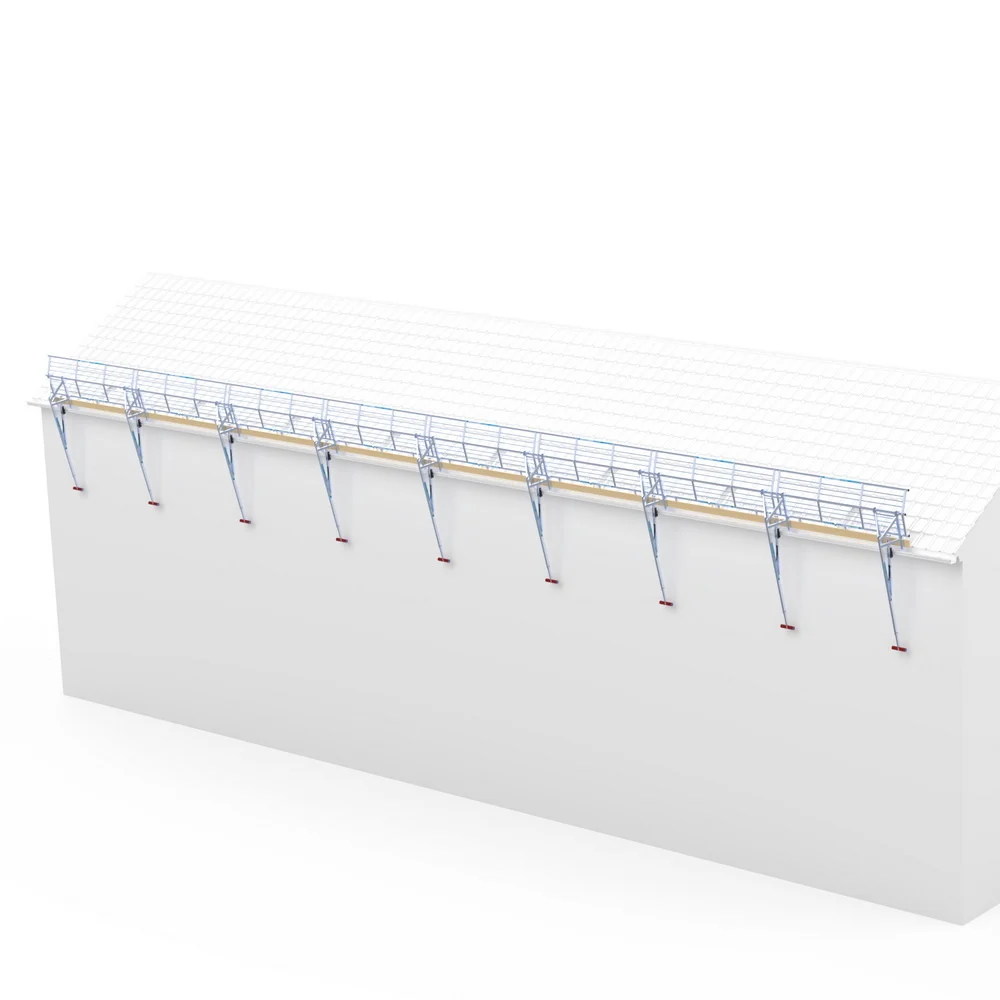 SGS fall protection sloping roof 24 meters | Steco Steigers