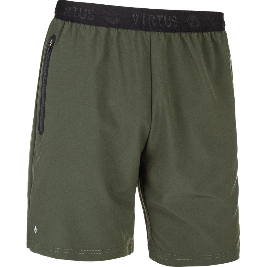 Virtus Men Blag Hyper Stretch Short With Zippers Green - John's Sport Shop