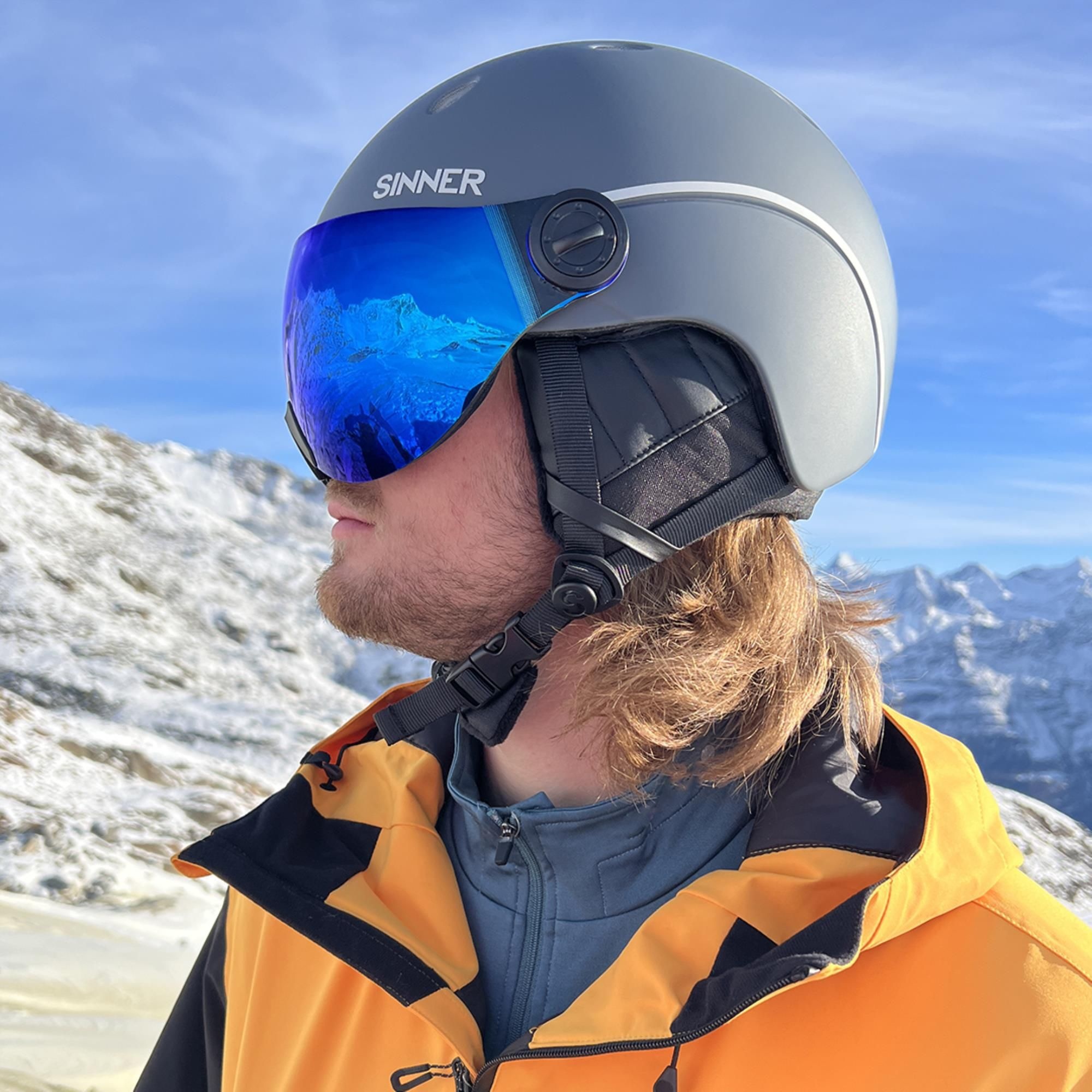 Sinner Ski Helm Titan Visor Matte Dark Grey - John's Sport Shop