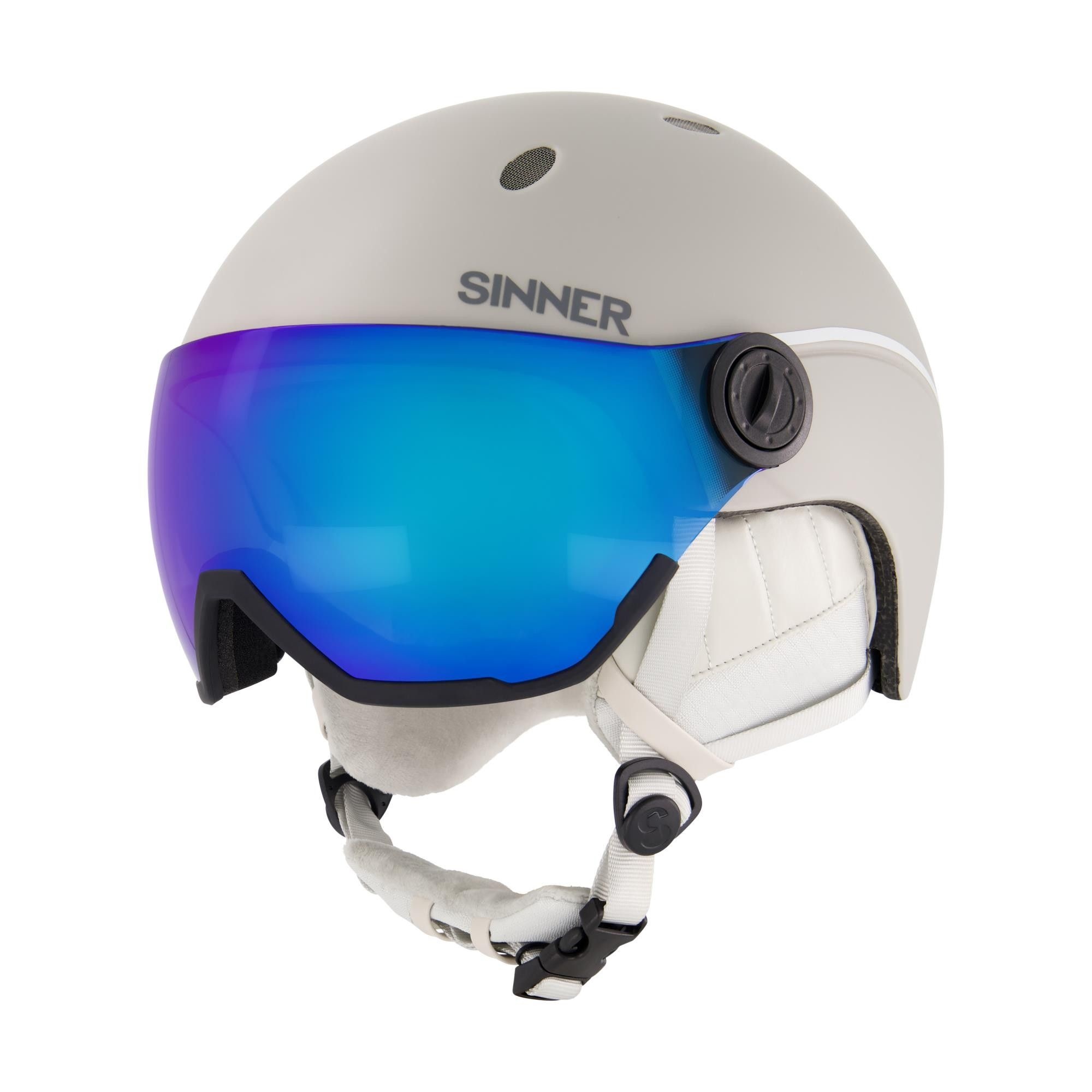 Sinner Ski Helm Titan Visor Matt Light Grey - John's Sport Shop