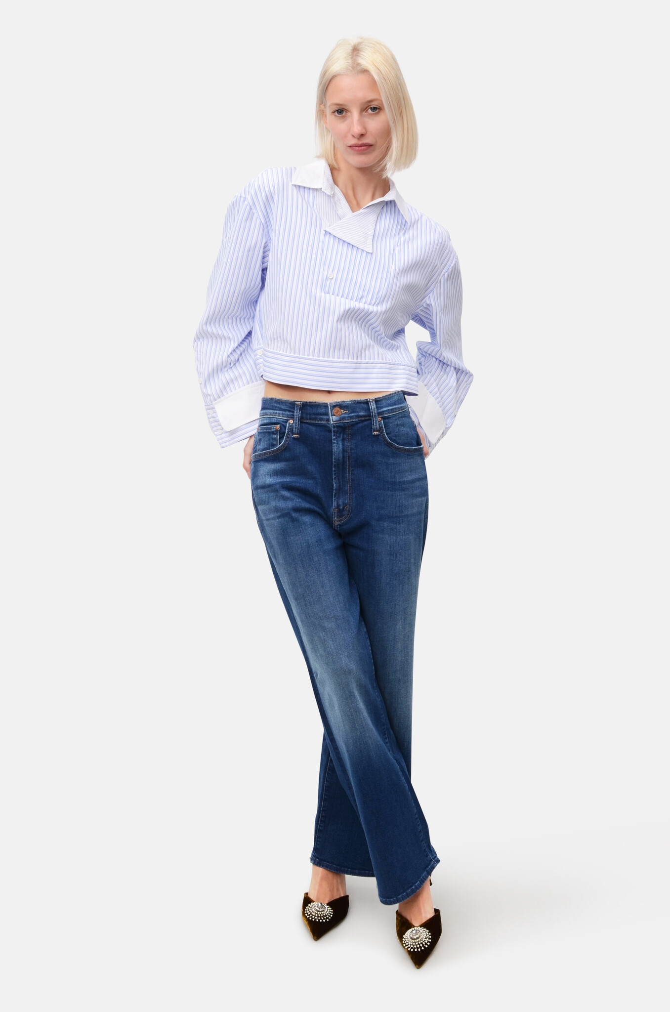 MOTHER DENIM - The Dodger Ankle in On Your Left - Premium MOTHER DENIM - The Dodger Ankle in On Your Left - Premium