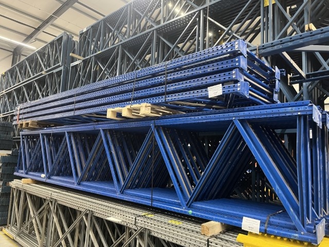Staander Redirack ca.5100x1000x80x80mm blauw - Stellingstunt.nl