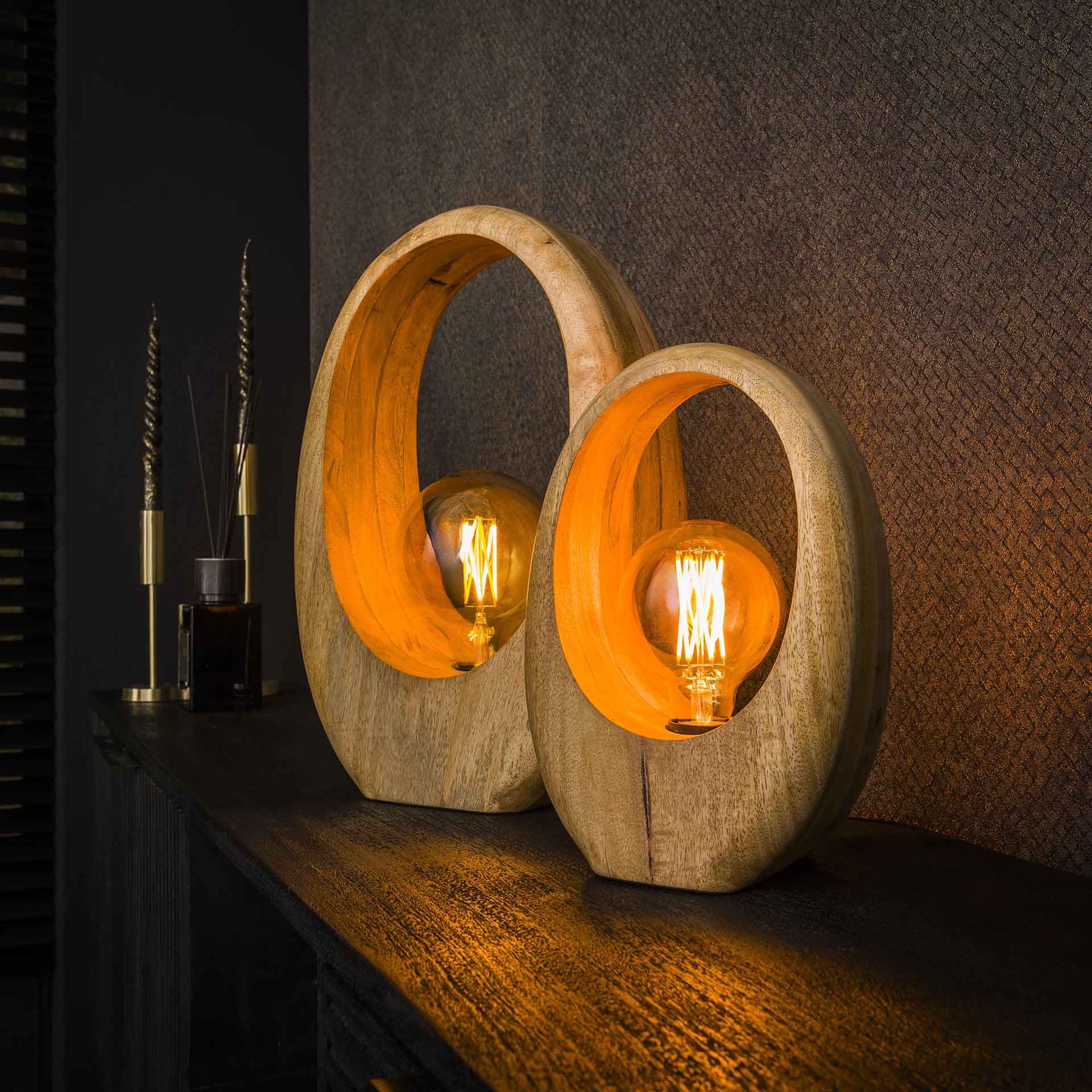 Tafellamp Arch wood - Gratis thuisbezorgd - Houten Meubel Outlet