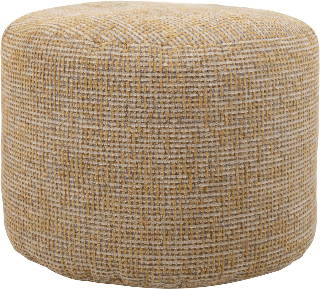 Poef Escabel Ø50 - Coco Mustard - Houten Meubel Outlet