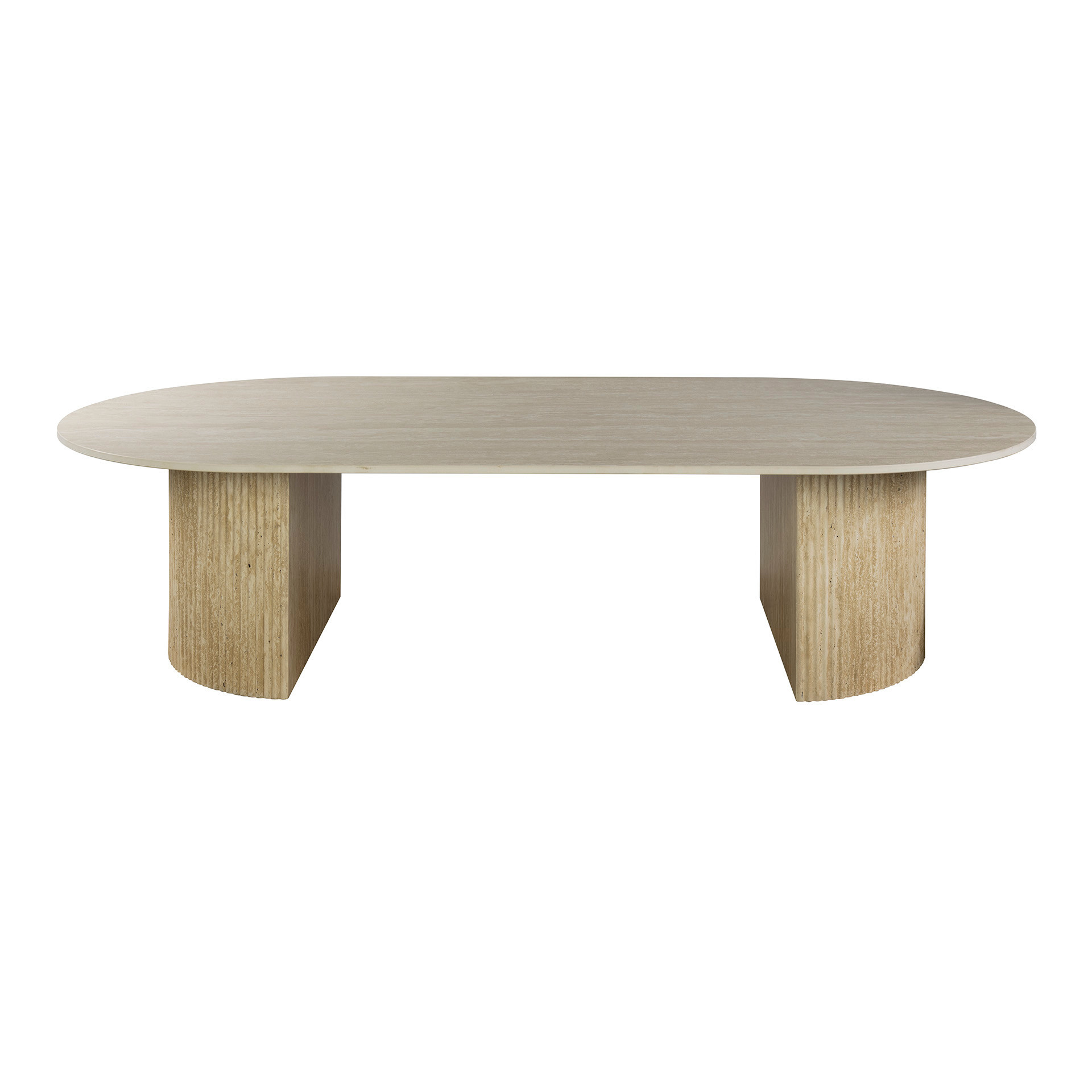 Salontafel Romano Arch 135 cm – Keramiek Travertin - Houten Meubel Outlet