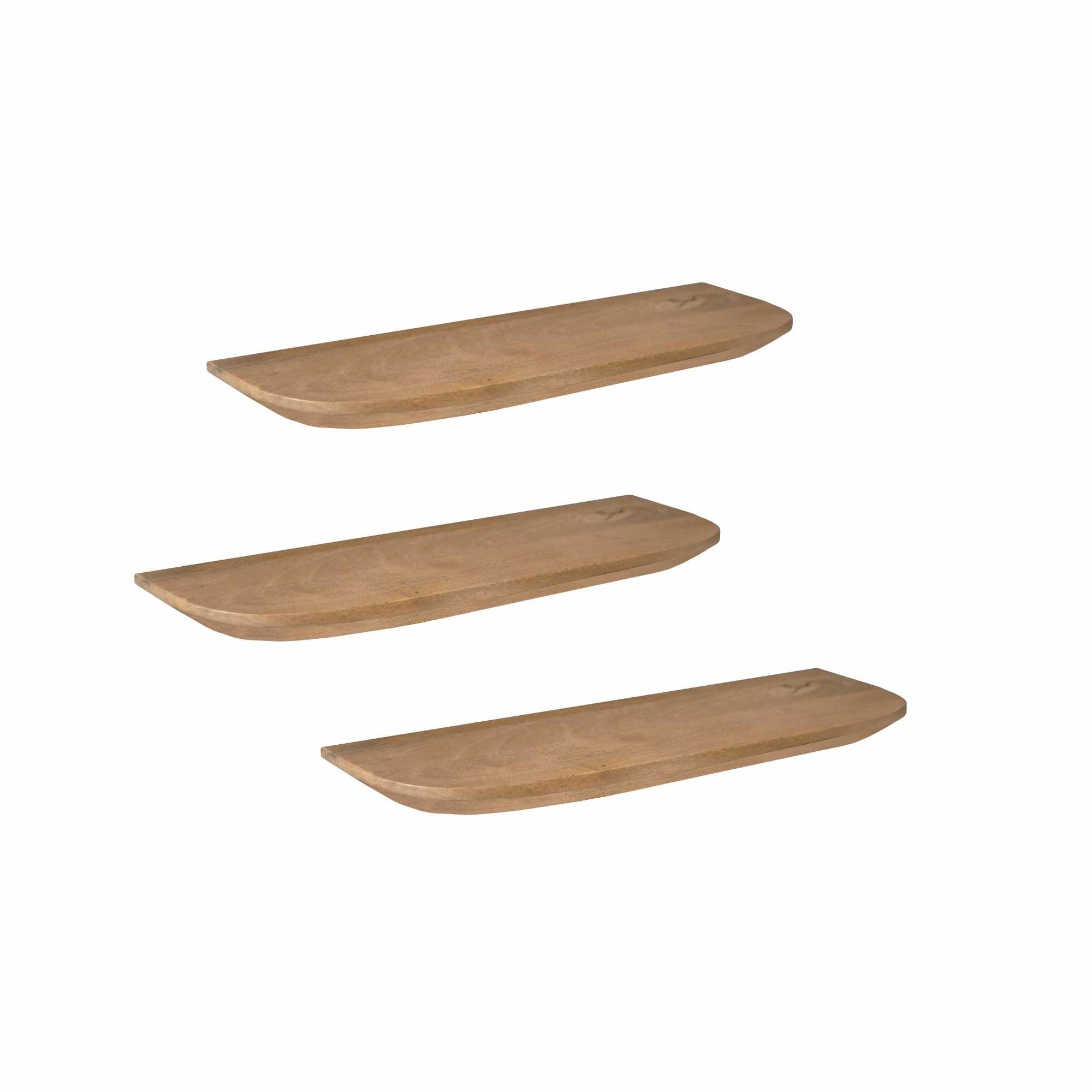 Wandplank Gusta 60 cm Set van 3 Licht Mango | Starfurn – Houten Meubel ...