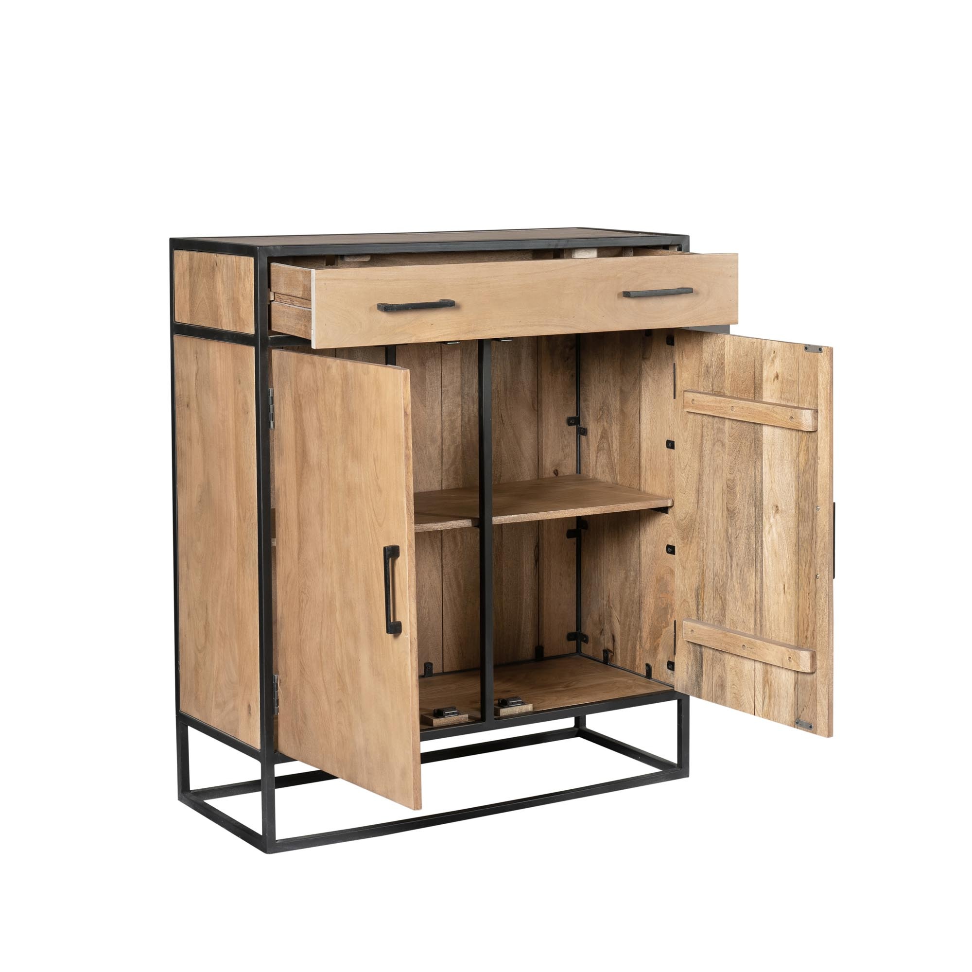 Kabinet kast Dakota 100 cm | Mangohout | Houten Meubel Outlet - Houten ...