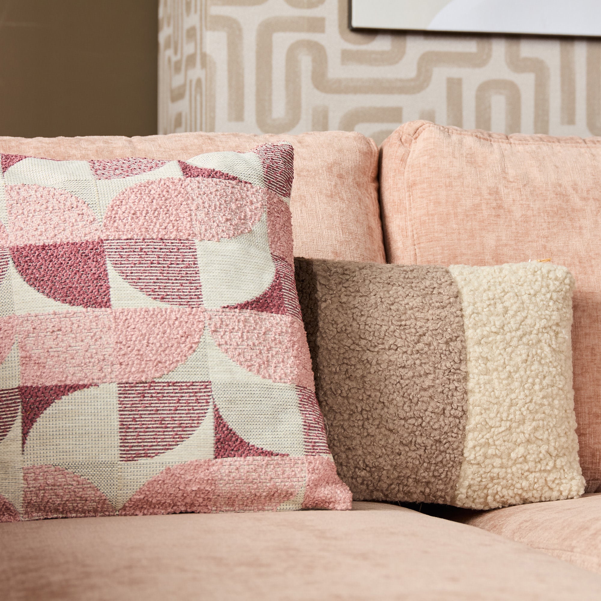 Alma Hoekbank Roze 2,5 zits+Divan Rechts l Starfurn - Houten Meubel Outlet