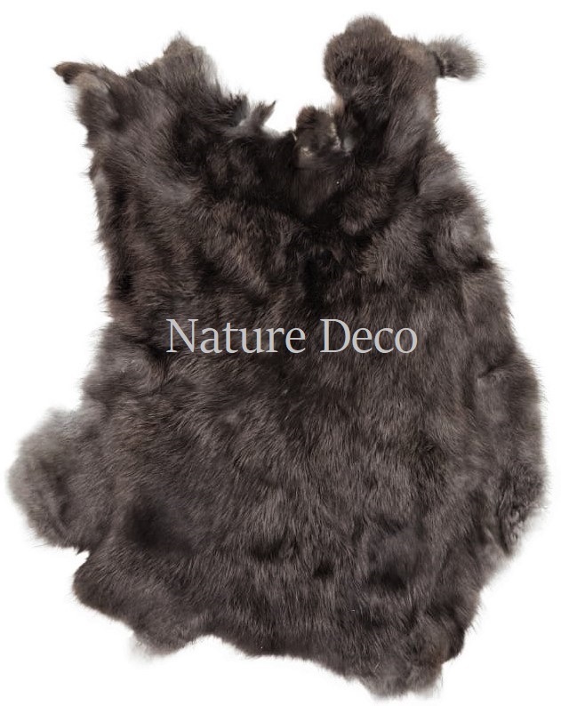 Rabbit skin Black-brown - Nature Deco
