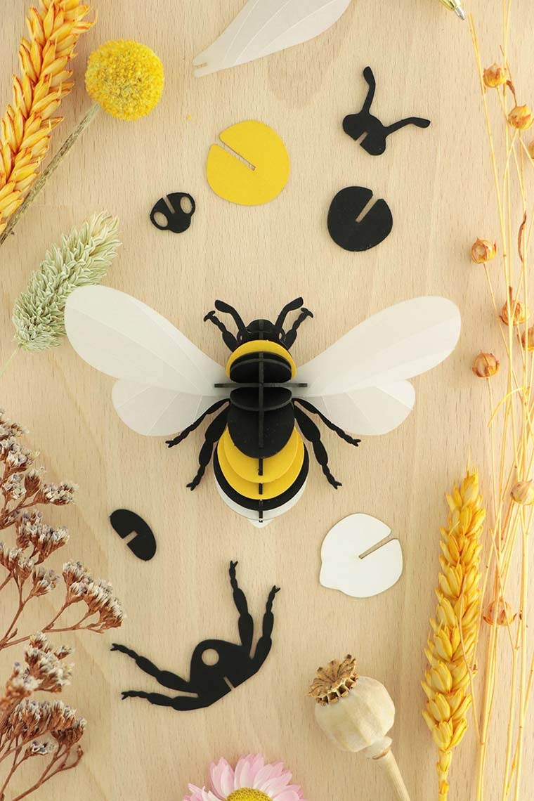 DIY Paper 3D Bumble Bee Assembli - Nature Deco