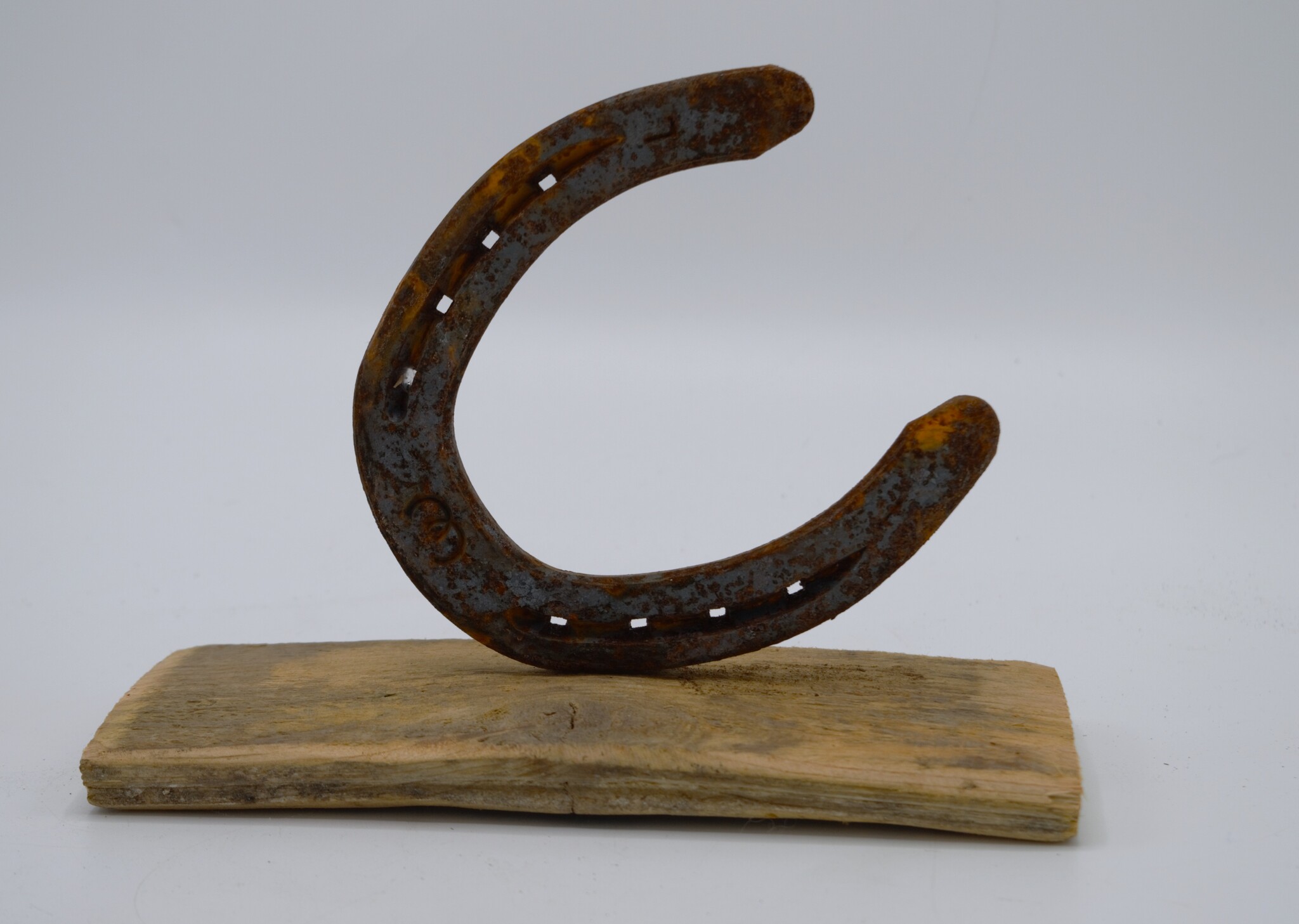 Hoefijzer op houten voet - Nature Deco