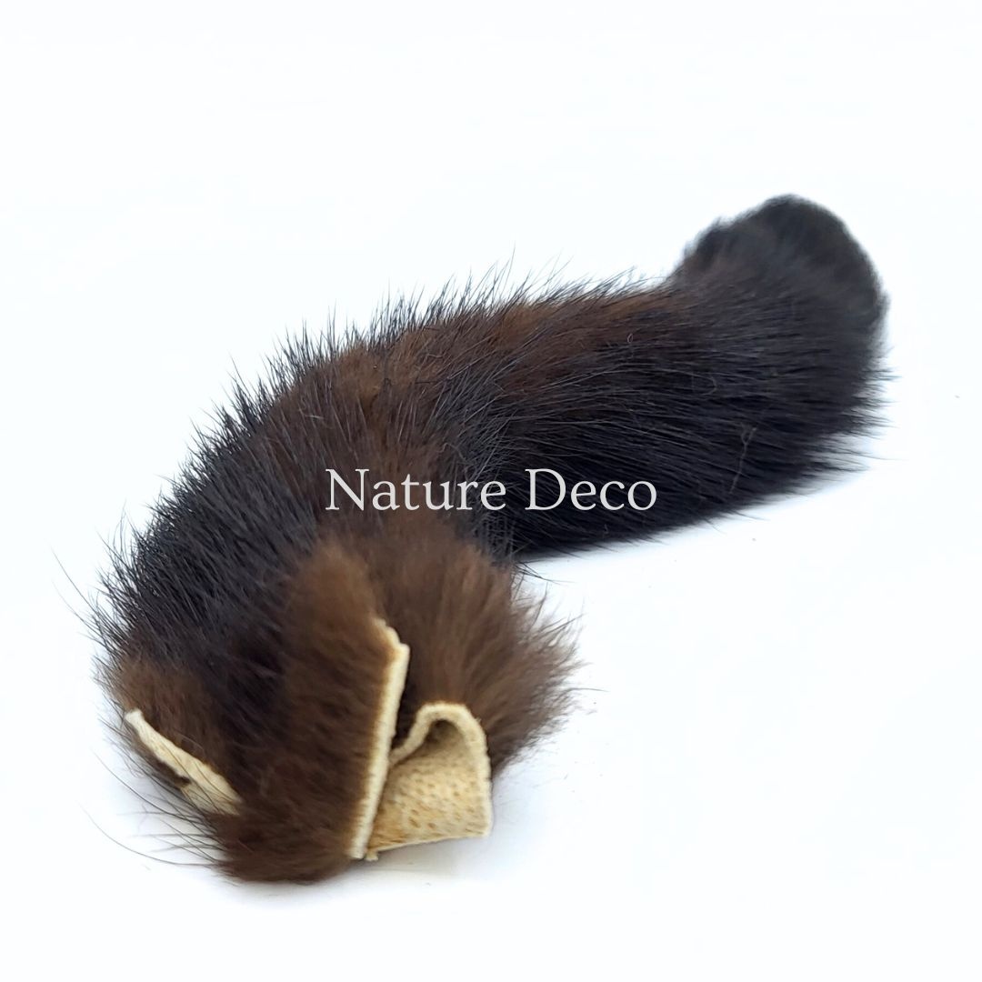 Dark brown mink tail - Nature Deco