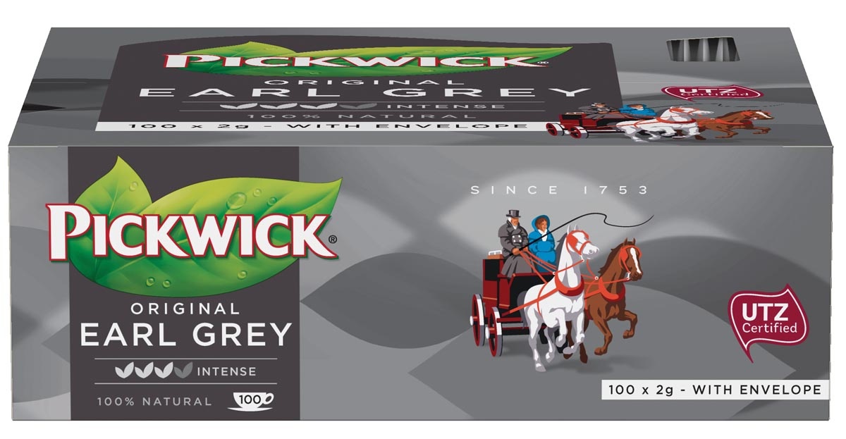 Pickwick thee - Earl Grey - pak met 100 theezakjes - VerpakkingenXL