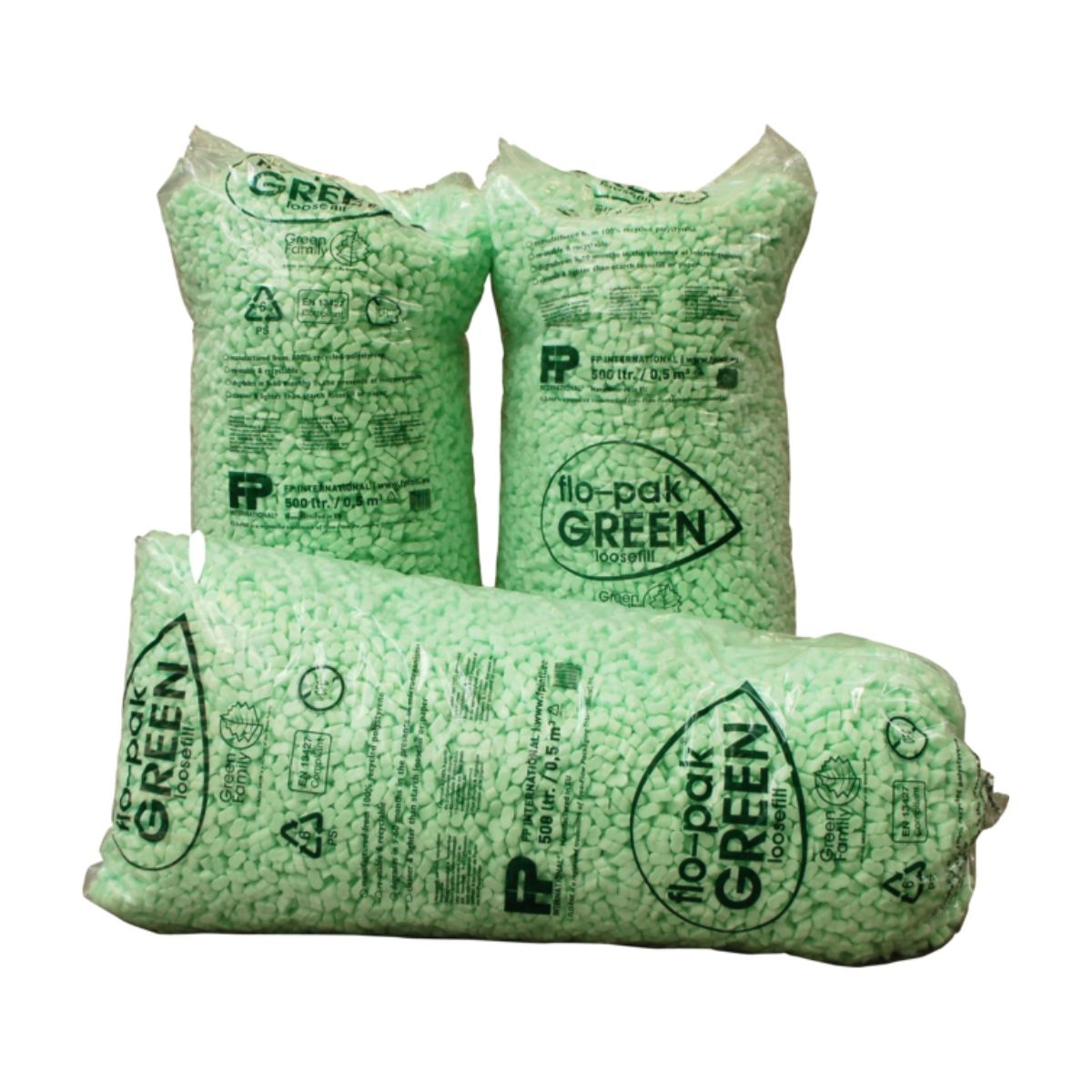 Flo-Pak opvulchips The Environmental One - Licht groen - Zak 500 liter ...