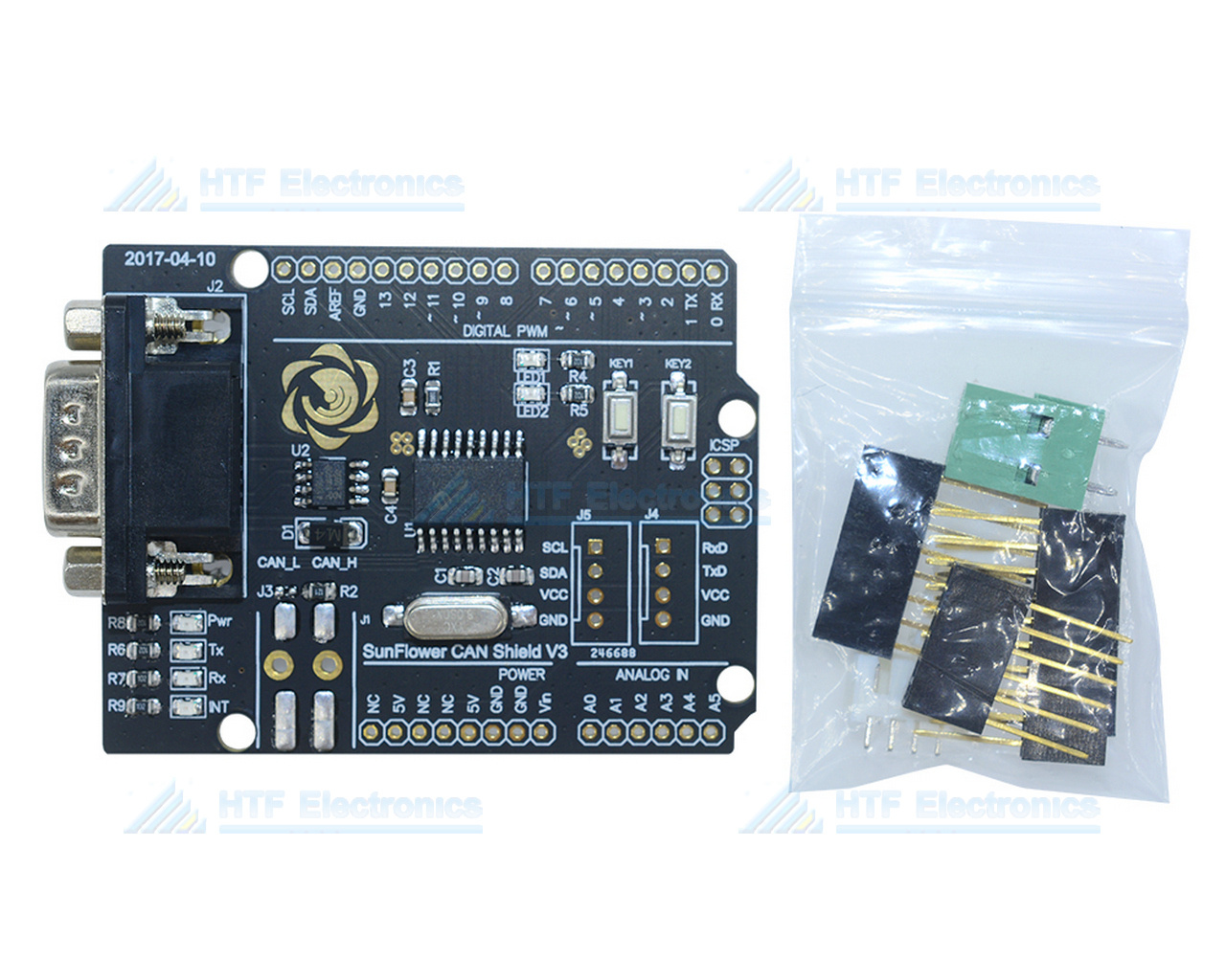 MCP2515 CAN-Bus Shield voor Arduino - HTF Electronics, We Help Create ...