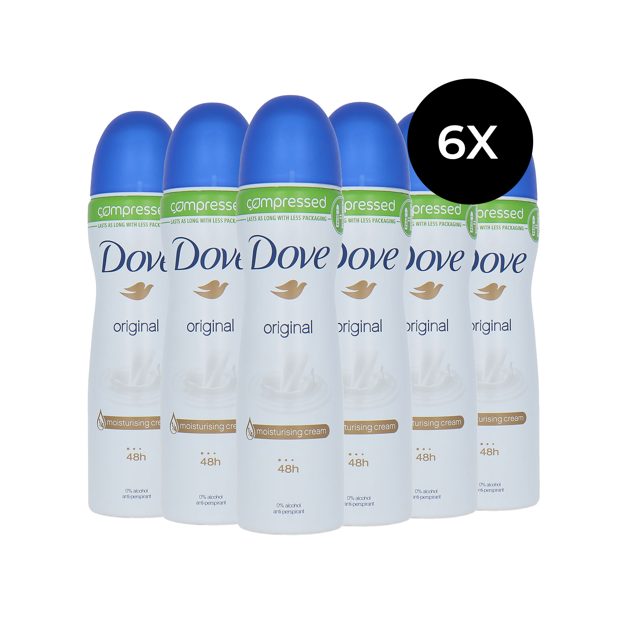 Dove Original Compressed Deodorant - 75 ml (6 stuks) online kopen