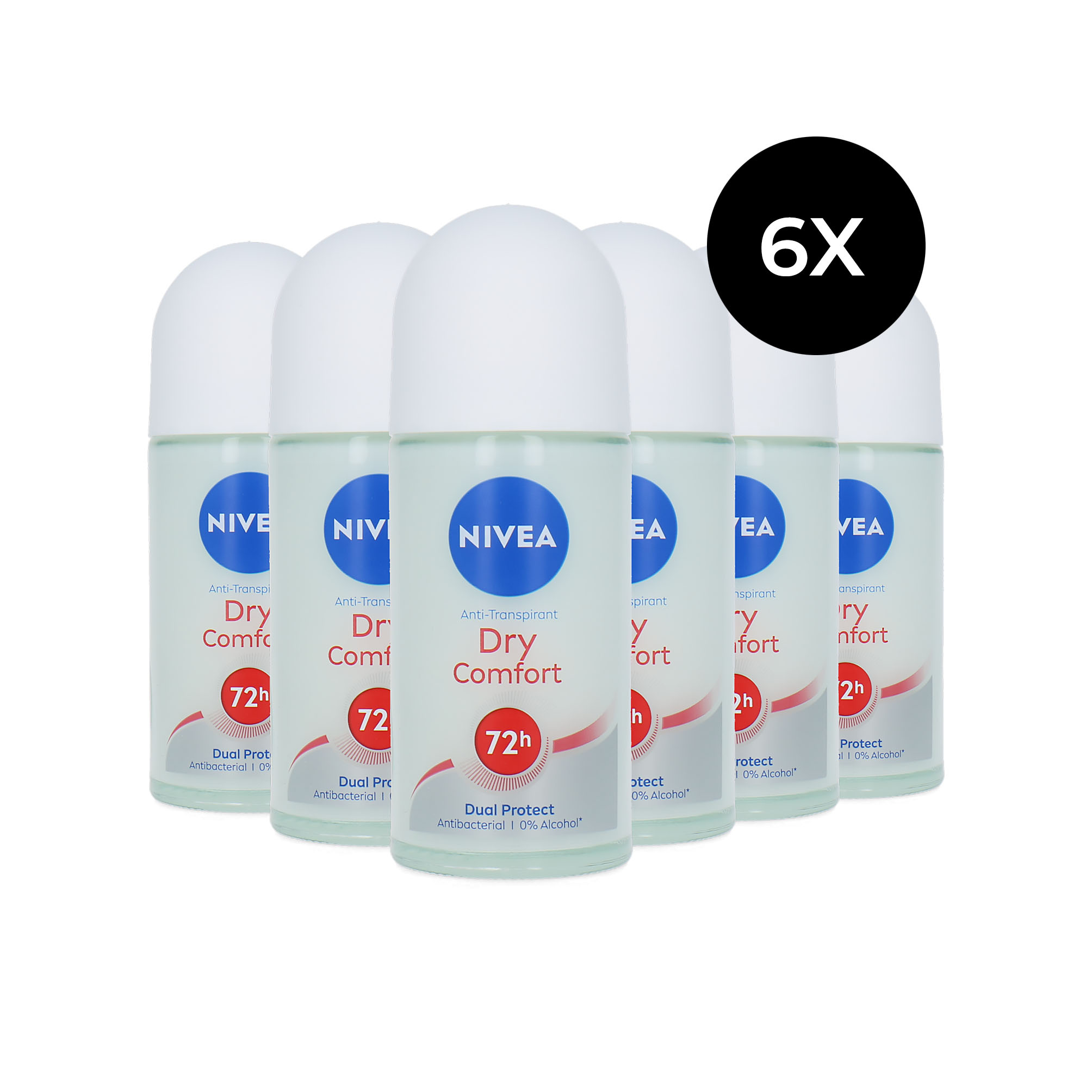 Nivea Dry Comfort Deo Roller - 6 x 50 ml online kopen bij Blisso