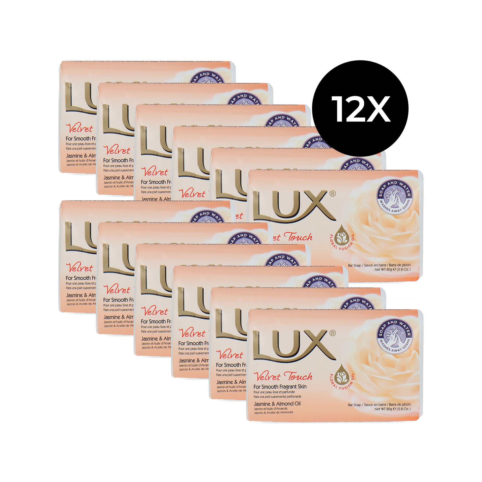 LUX Velvet Touch Bar Soap - 12 x 80 g online kopen bij Blisso