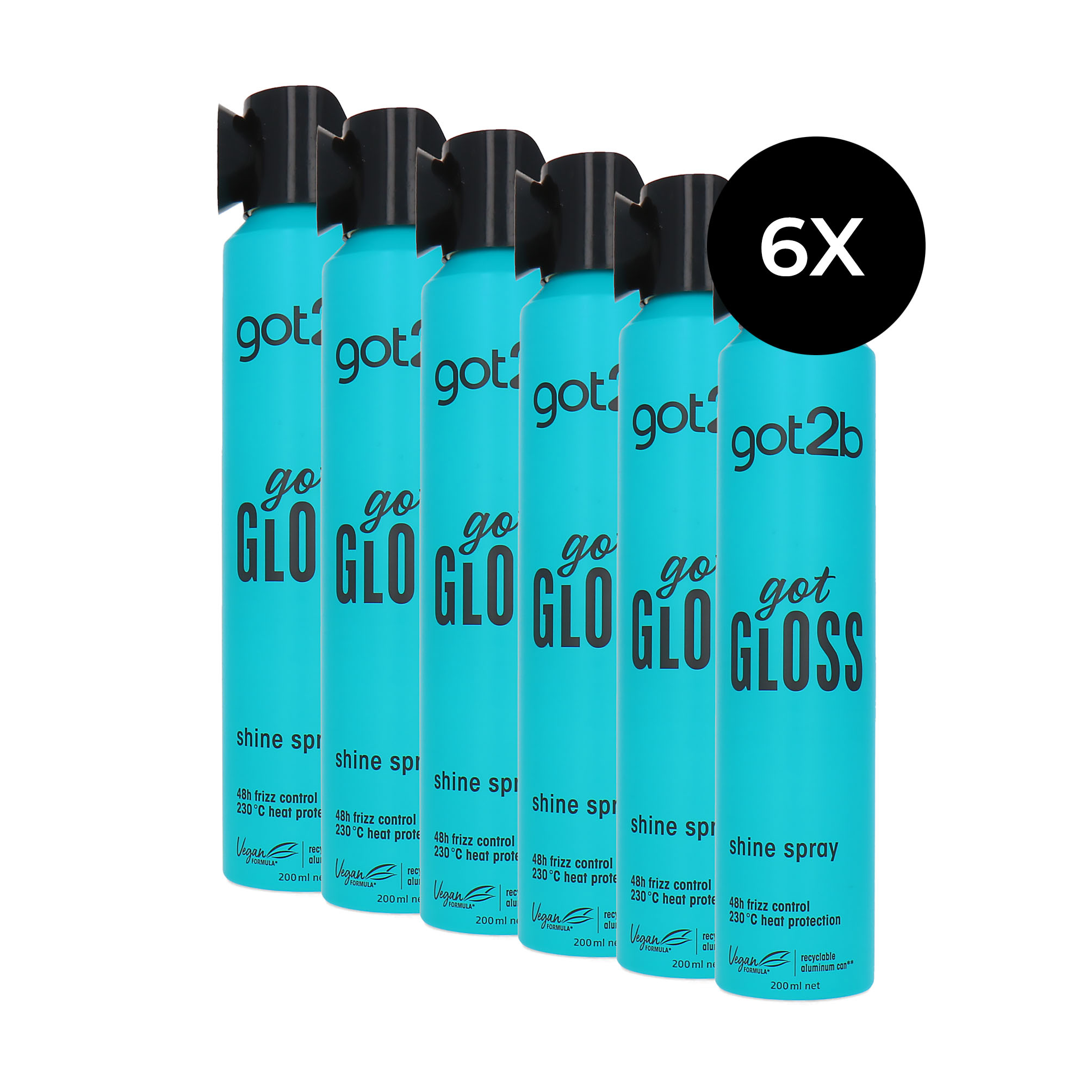 Schwarzkopf Got2B Got Gloss Shine Spray - 6 x 200 ml online Kaufen - Blisso