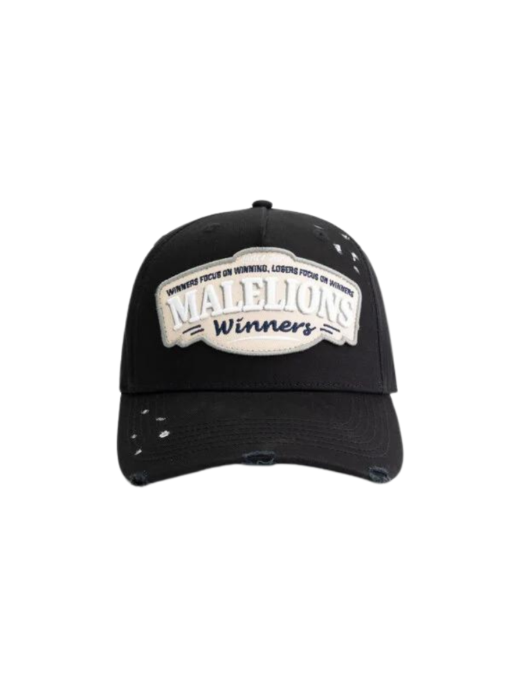 Malelions Baseball Patch Cap - Black/Beige - Eddy's Eindhoven