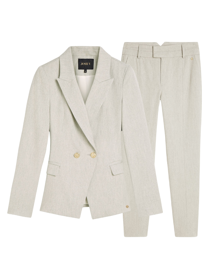 Josh V Zoya Combi-set - Light Grey Melange - Eddy's Eindhoven