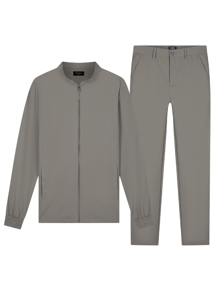 TriaD'oro Tracksuit Jacket Combi-set - Taupe - Eddy's Eindhoven
