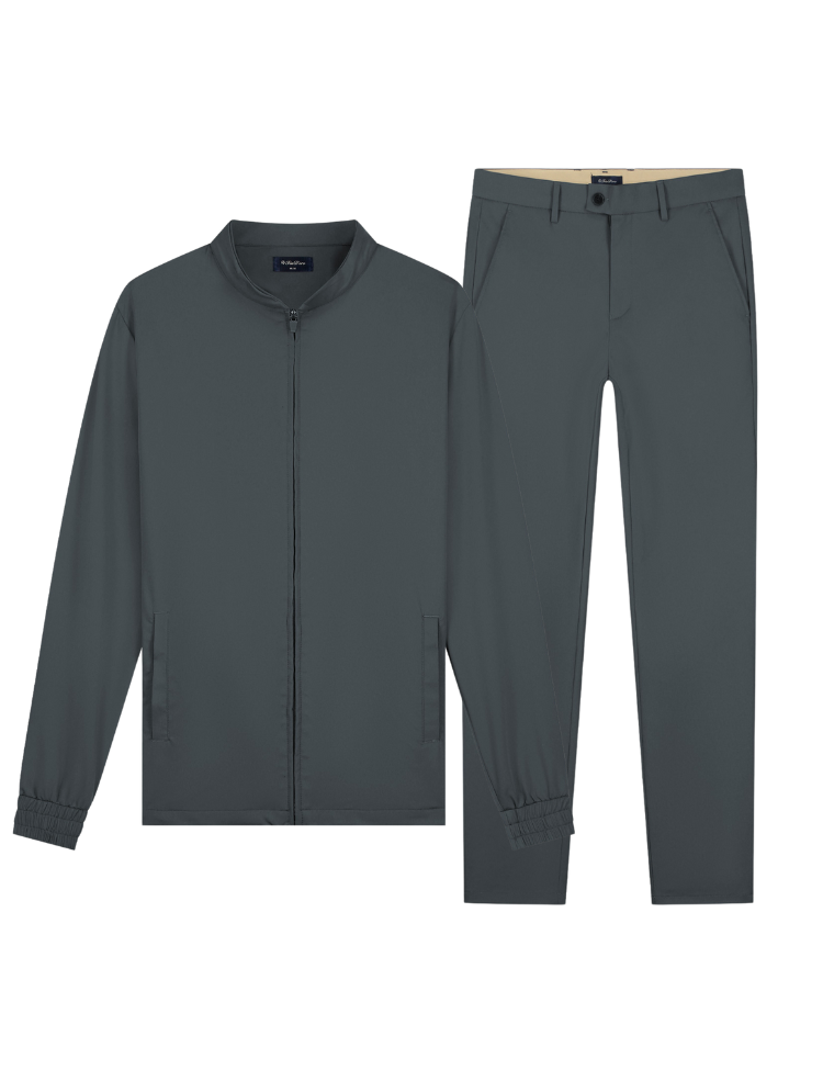 TriaD'oro Tracksuit Jacket Combi-set - Anthracite - Eddy's Eindhoven