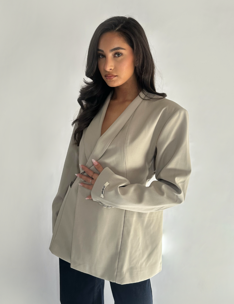 La Sisters Premium Oversized Blazer - Beige - Eddy's Eindhoven