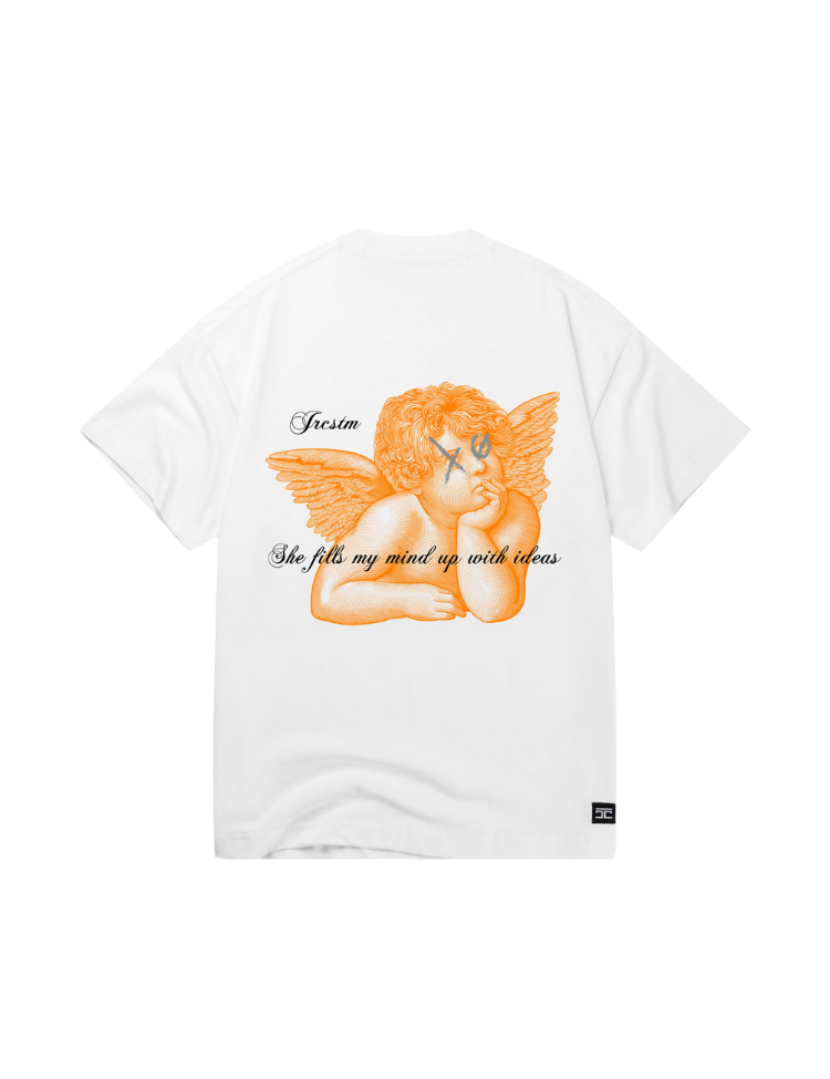 JorCustom KD25 Angel Loose Fit Tee - White - Eddy's Eindhoven