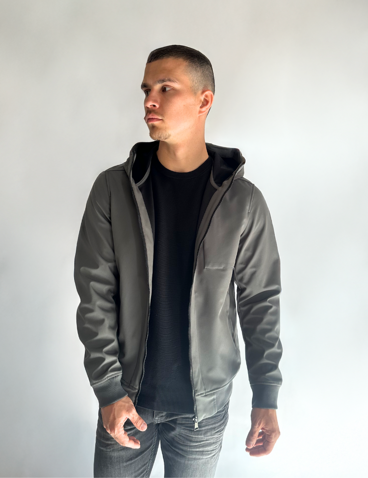 Airforce Softshell Jacket Chestpocket - Pewter - Eddy's Eindhoven