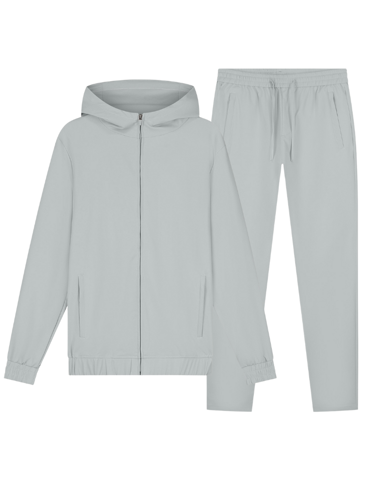 TriaD’oro Tracksuit Hood Jacket Combi-set - Light Grey - Eddy's Eindhoven